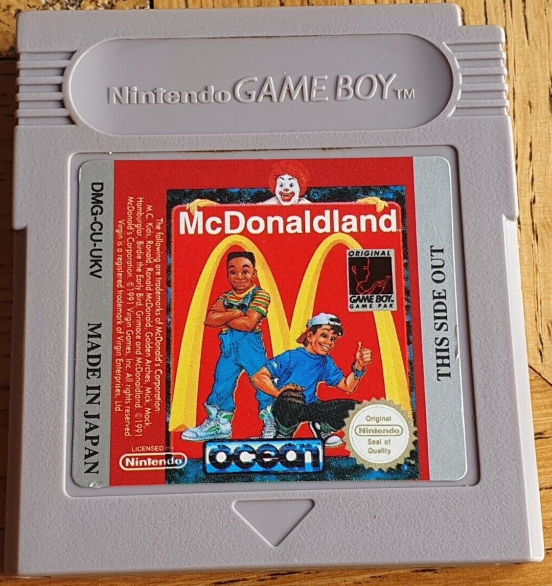 Vintage 1992 Mcdonaldland Gameboy Nintendo Retro Genuine Video Game ...