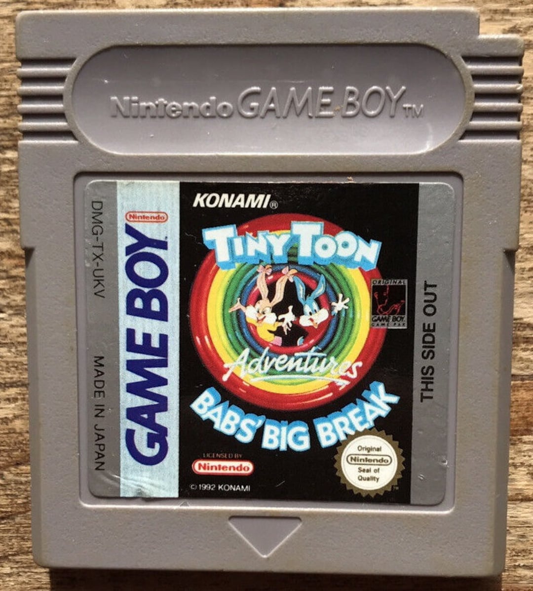 Vintage 1992 Tiny Toon Adventures Babs' Big Break Gameboy Nintendo Retro Genuine Video Game ...