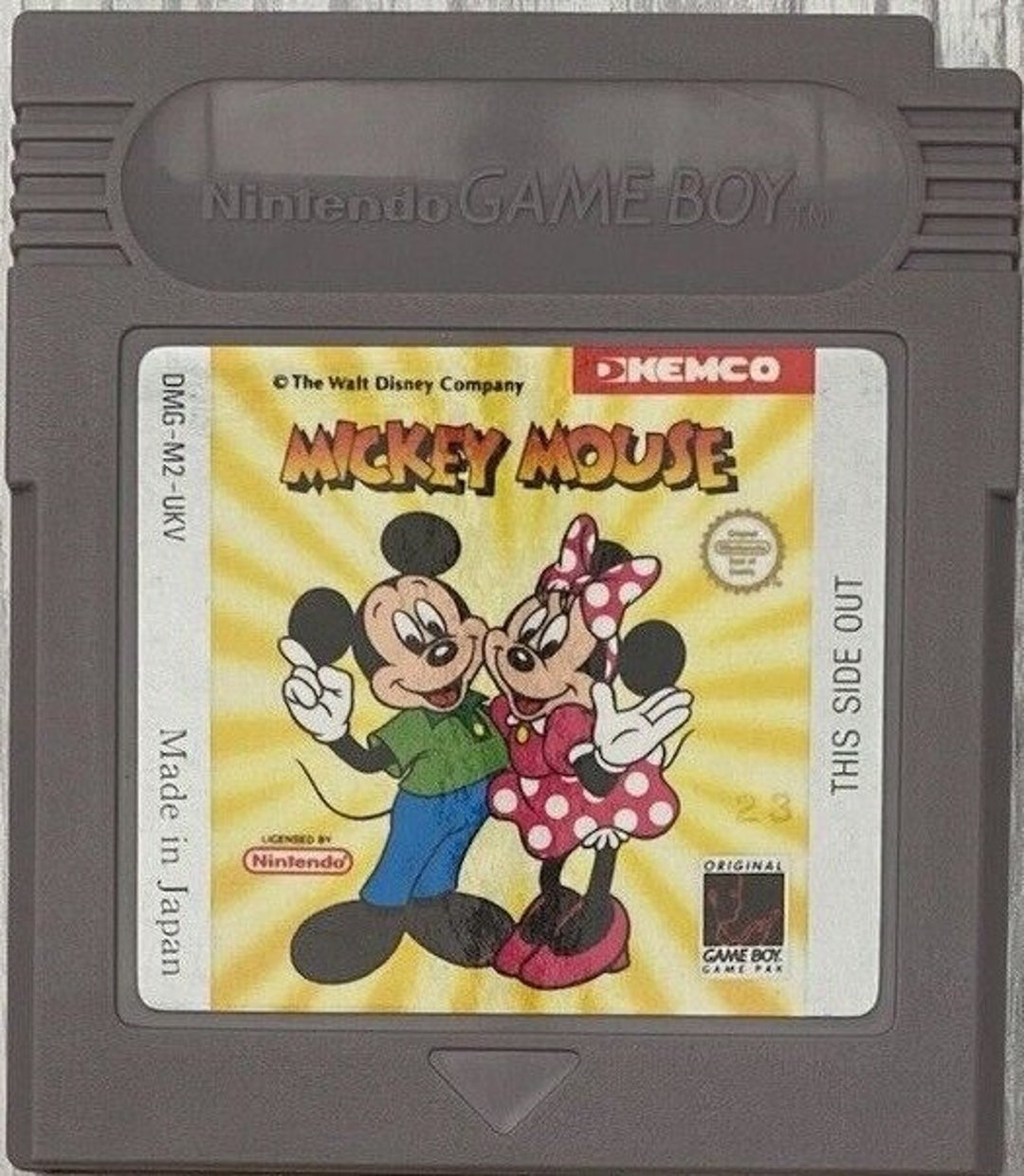 Vintage 1992 Mickey Mouse Gameboy Nintendo Retro Genuine Video Game ...