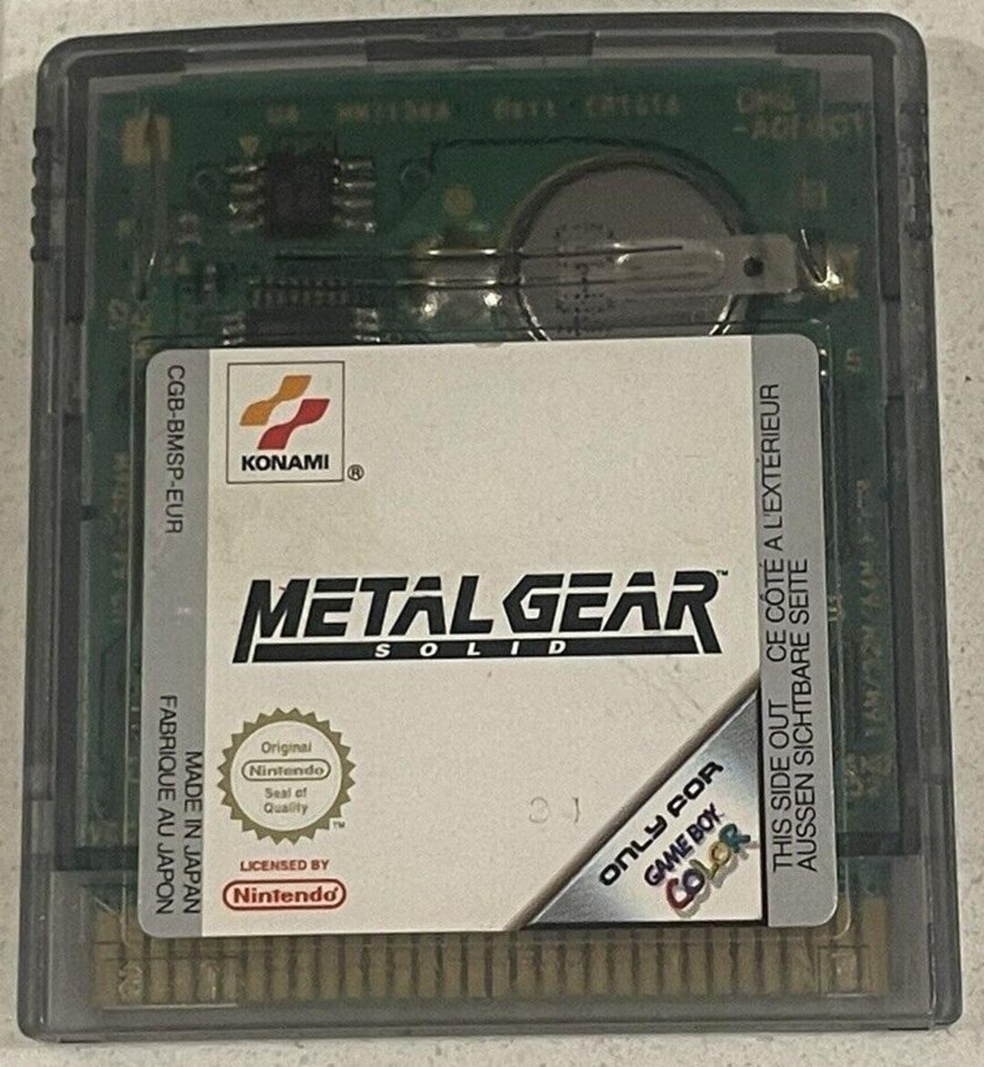 Vintage 2000 Metal Gear Solid Gameboy Color Nintendo Retro Genuine ...