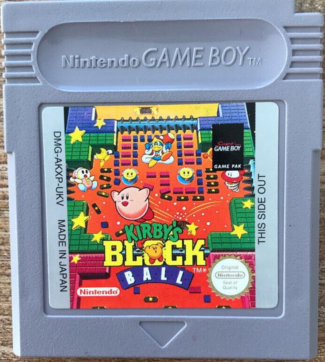 Vintage 1995 Kirby's Block Ball Gameboy Nintendo Retro Genuine Video ...