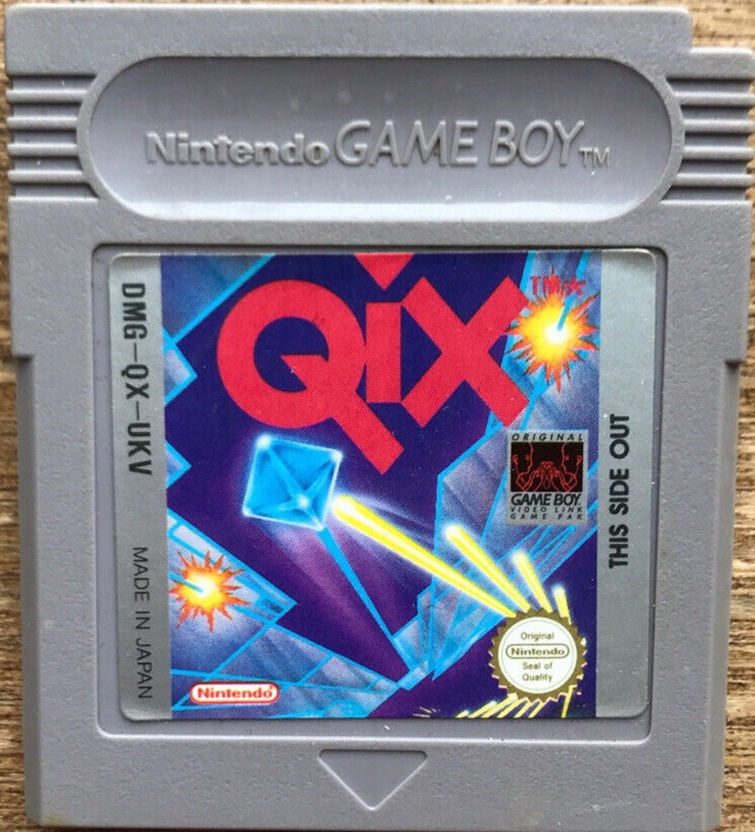 Vintage 1990 Qix Gameboy Genuine Game Boy Nintendo Retro Video Game ...
