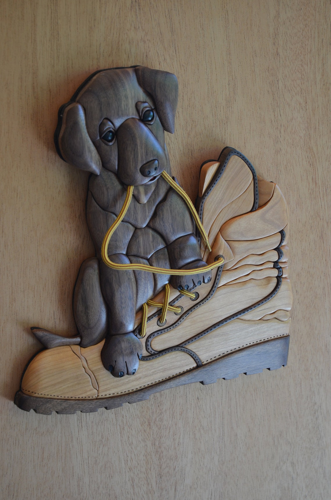 Lab Puppy and Boot Intarsia - Etsy