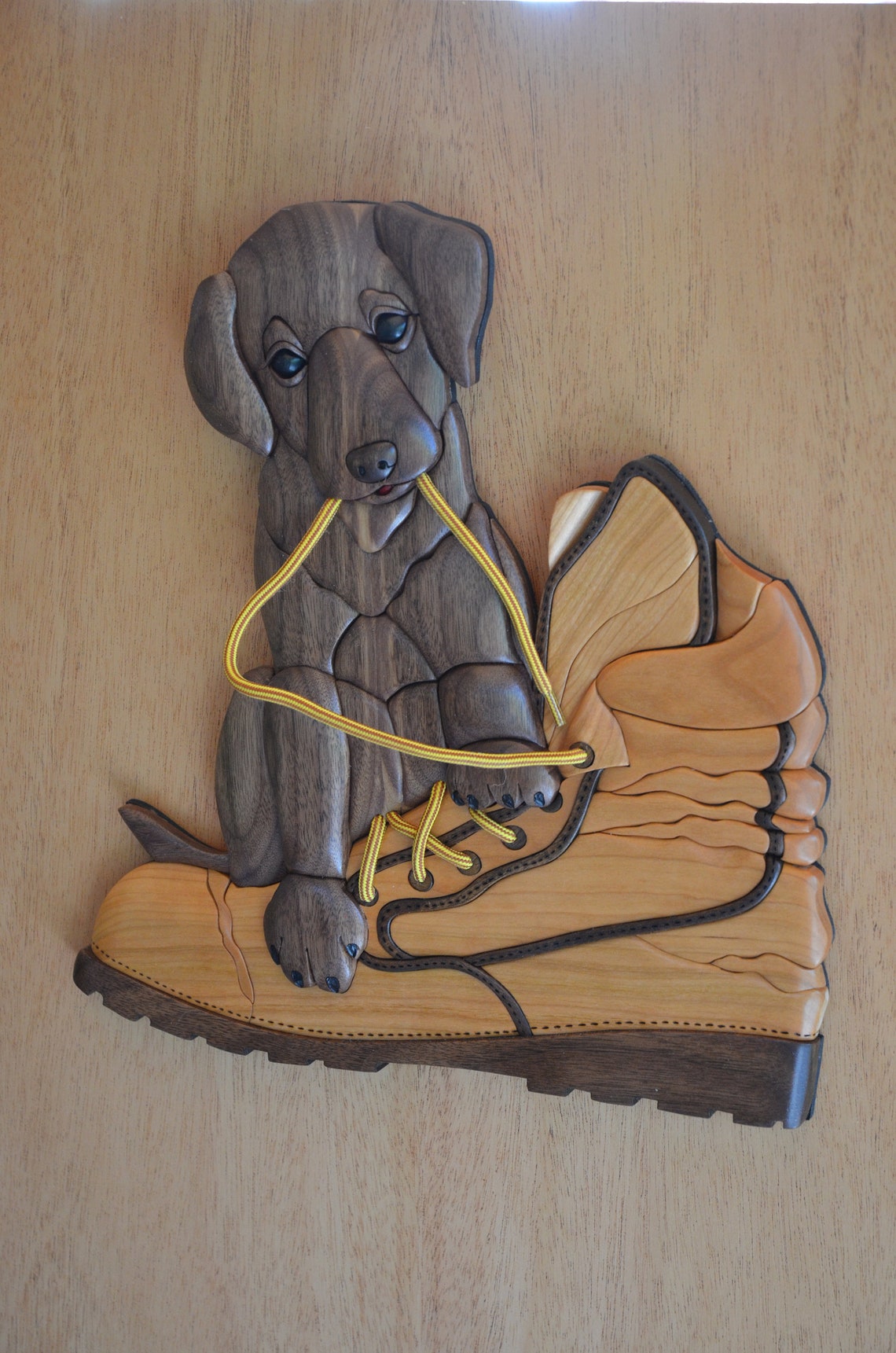 Lab Puppy and Boot Intarsia - Etsy
