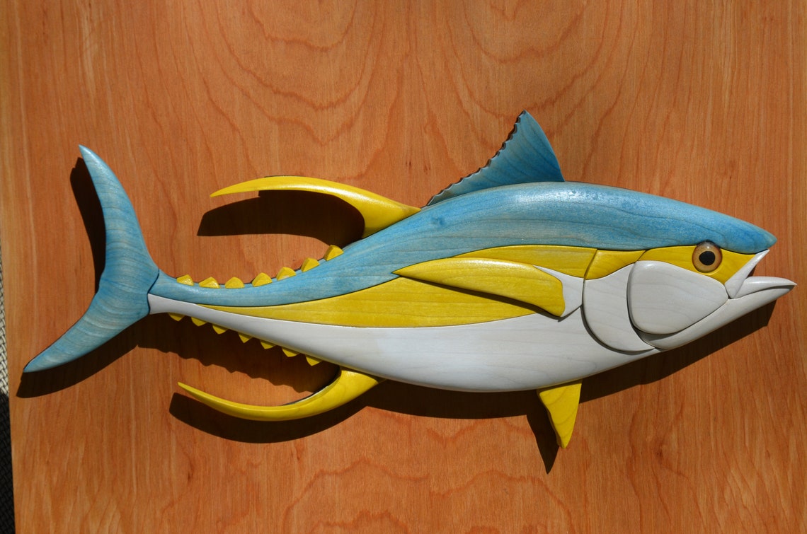 Yellowfin Tuna Intarsia Art - Etsy