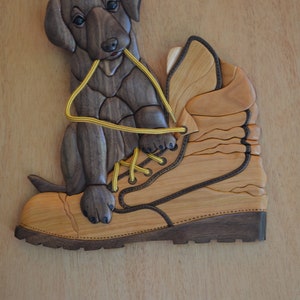 Lab Puppy and Boot Intarsia - Etsy