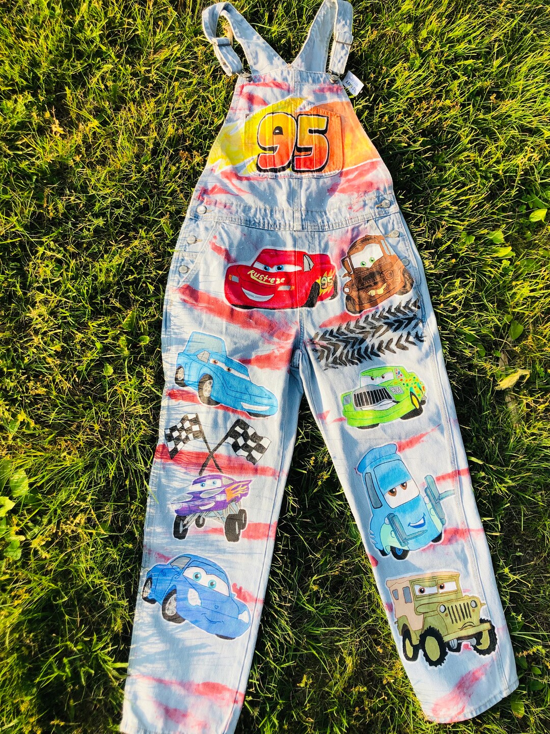 Custom Hand Painted Long Overalls - Etsy