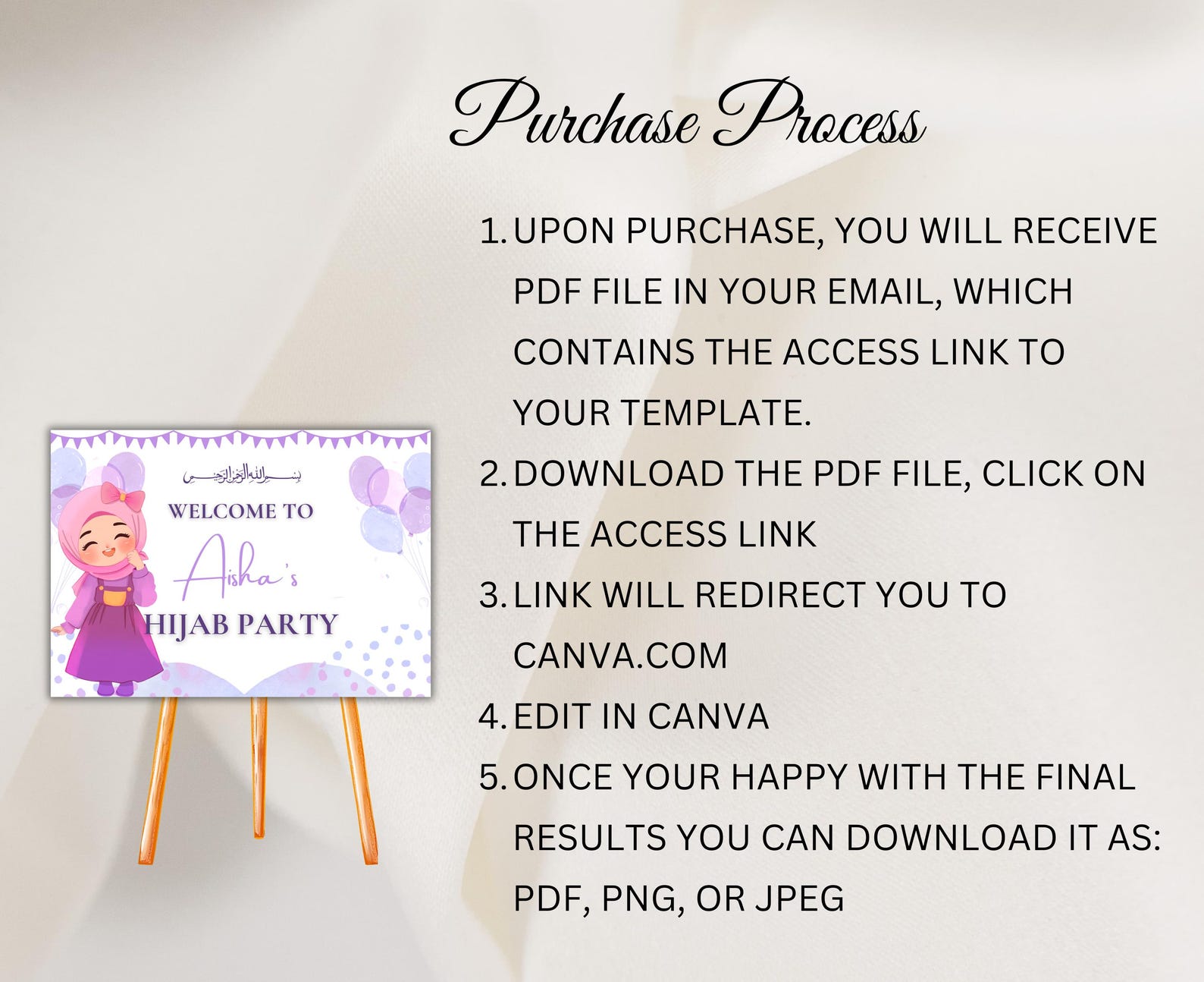 Baligha Celebration Welcome Sign Hijab Party Welcome Sign Hijab ...