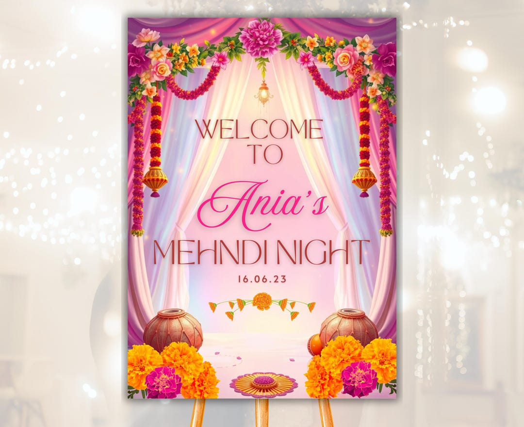Pink Mayoun Welcome Sign Mayan Party Sign Pakistani Wedding Sign Pithi ...