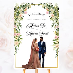 Walima Welcome Sign Indian Welcome Sign Customizable Ceremony Signage ...