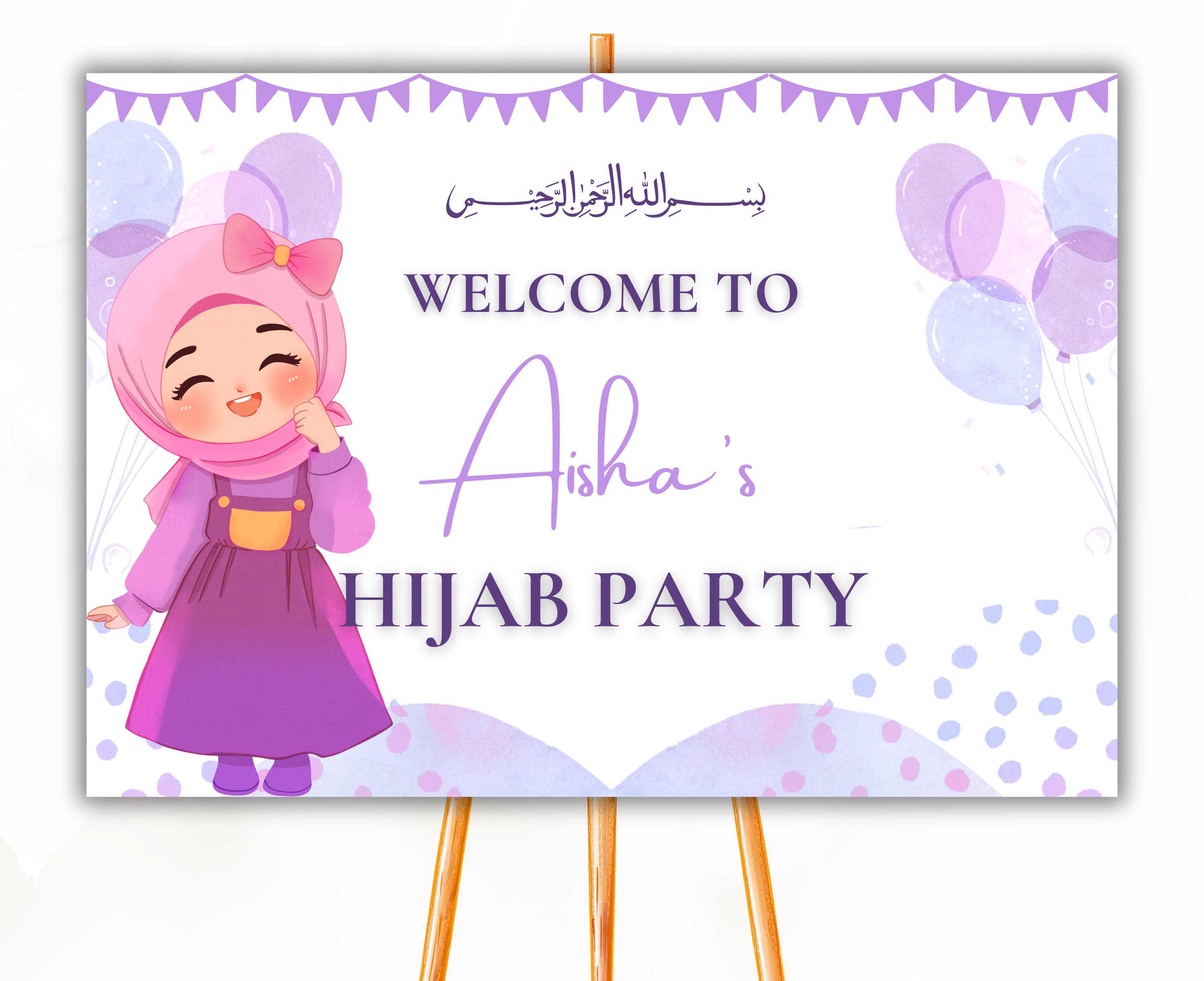 Baligha Celebration Welcome Sign Hijab Party Welcome Sign Hijab ...
