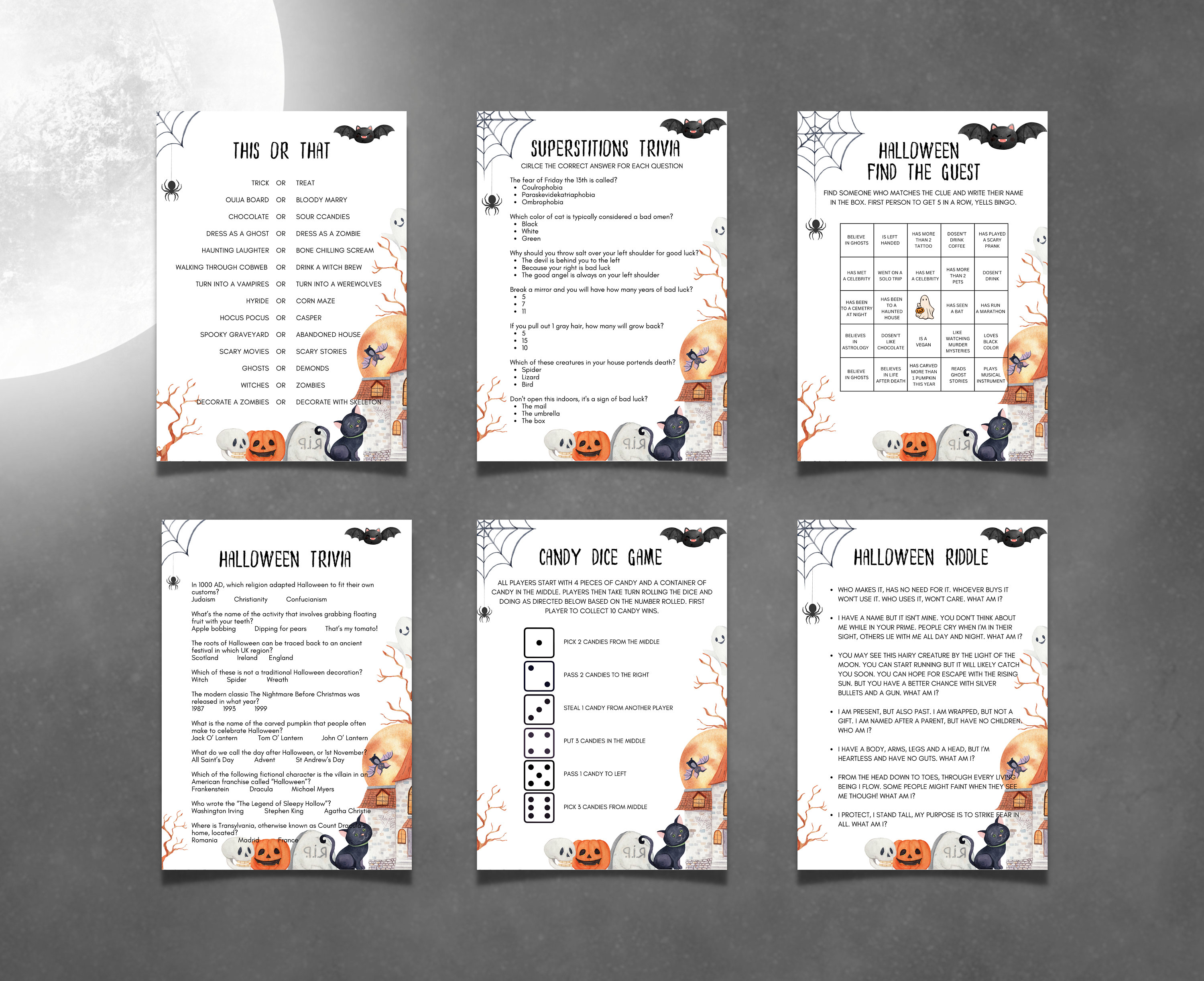 15 Halloween Activities Halloween Printables Games Halloween - Etsy