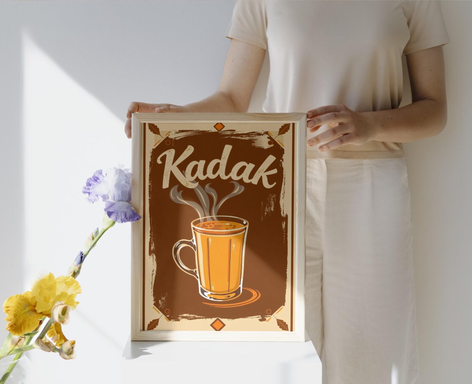 Kadak Chai Poster Digital Indian Chai Print Printable Art Wallart ...
