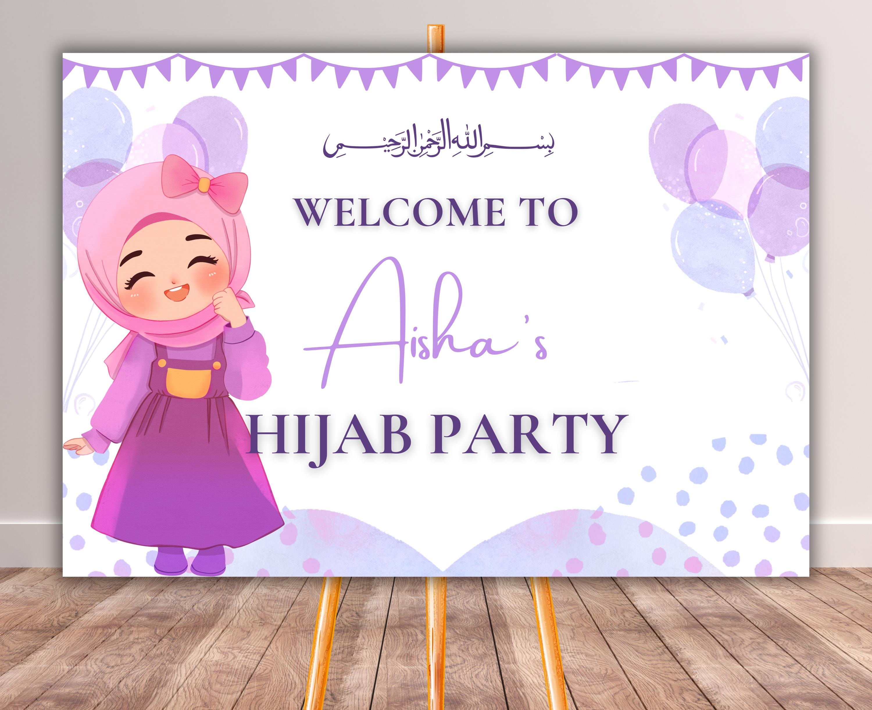 Baligha Celebration Welcome Sign Hijab Party Welcome Sign Hijab ...