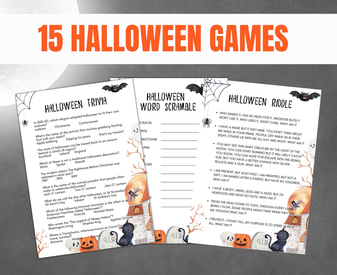 15 Halloween Activities, Halloween Printables Games, Halloween ...