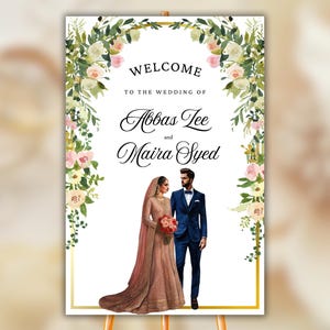 Walima Welcome Sign Indian Welcome Sign Customizable Ceremony Signage ...