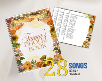 Printable Pink Dholki Song Book Digital Mehndi Desi Song Book Dholki ...
