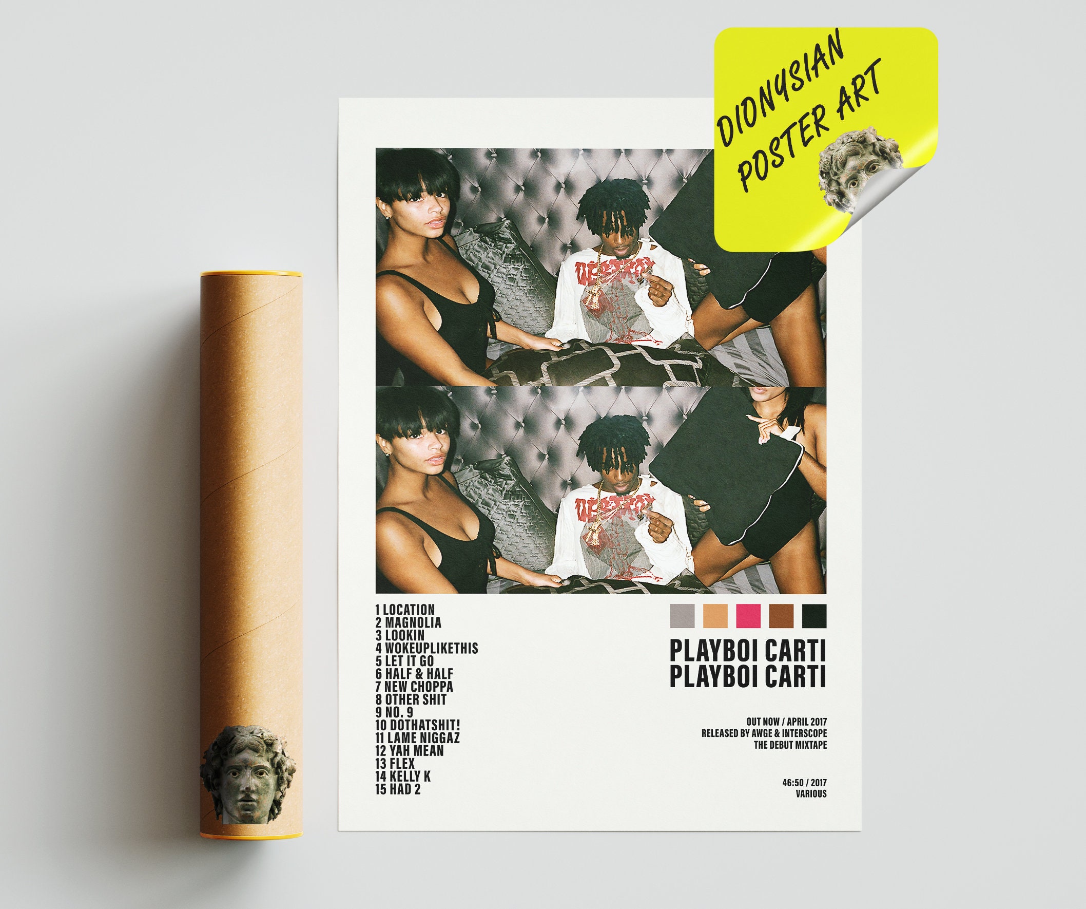 Playboi Carti Playboi Carti Album Cover PLATINUM/GOLD CD Framed ...