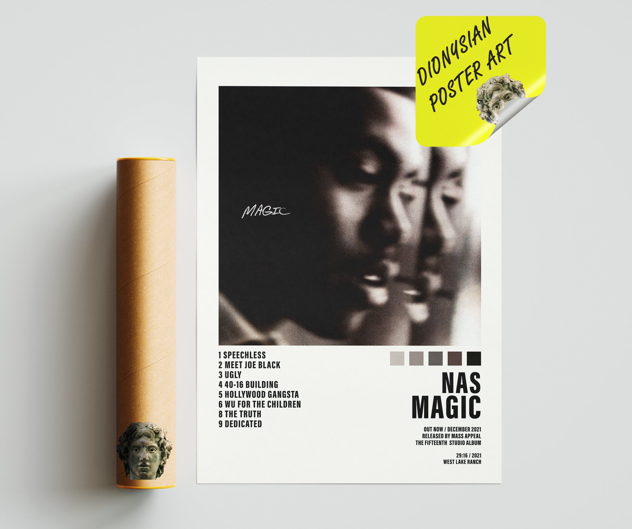 Nas Magic Poster Album Cover Poster Tracklist Posters - Etsy