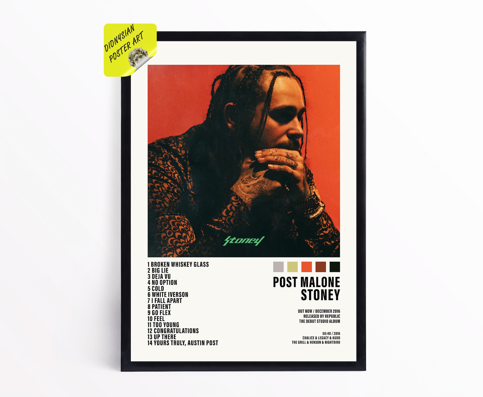 Post Malone, Stoney Poster | Album Cover Poster, Tracklist Poster by ...