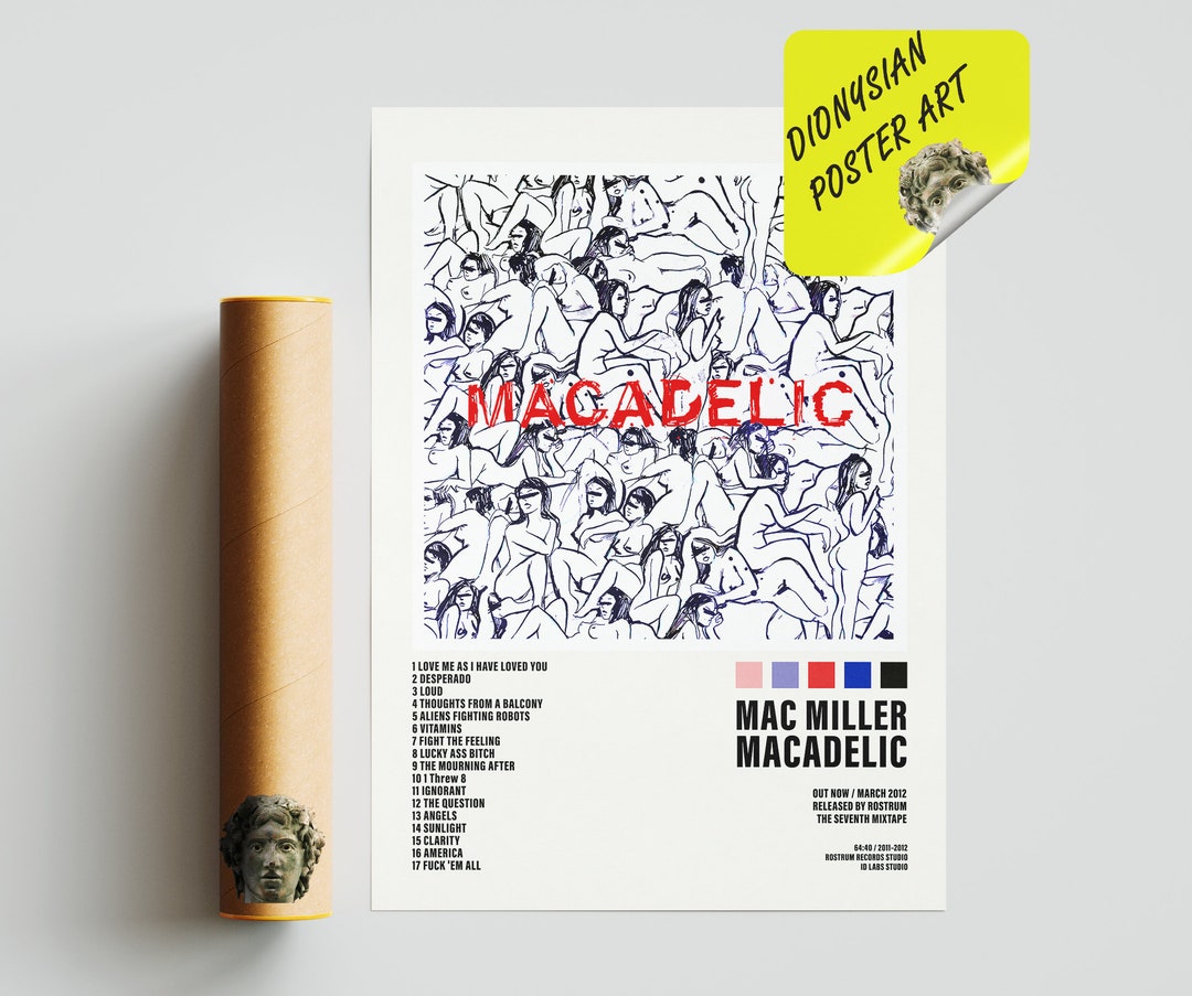 Mac Miller Macadelic Poster Album Cover Poster Tracklist - Etsy