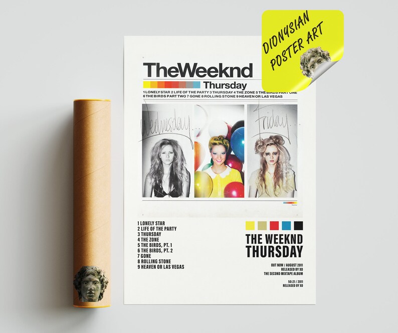 The Weeknd Thursday Poster Album Cover Poster Tracklist - Etsy