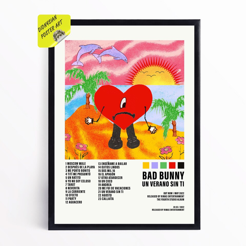 Bad Bunny Posters, Un Verano Sin Ti Poster | Album Cover Poster ...