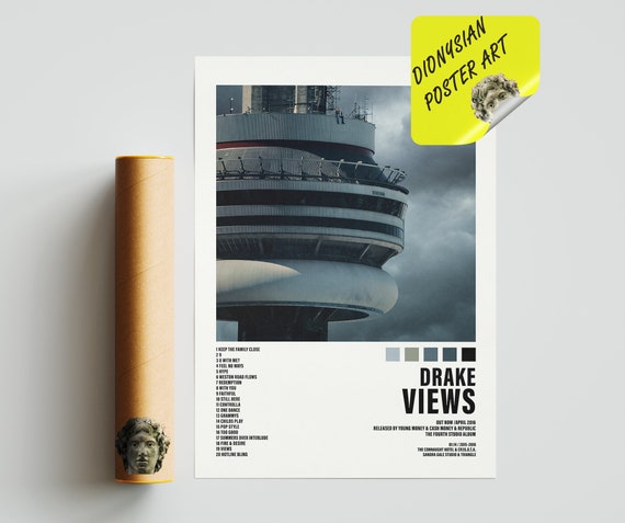 Drake Views Album Cover Poster Tracklist Poster Print Wall - Etsy