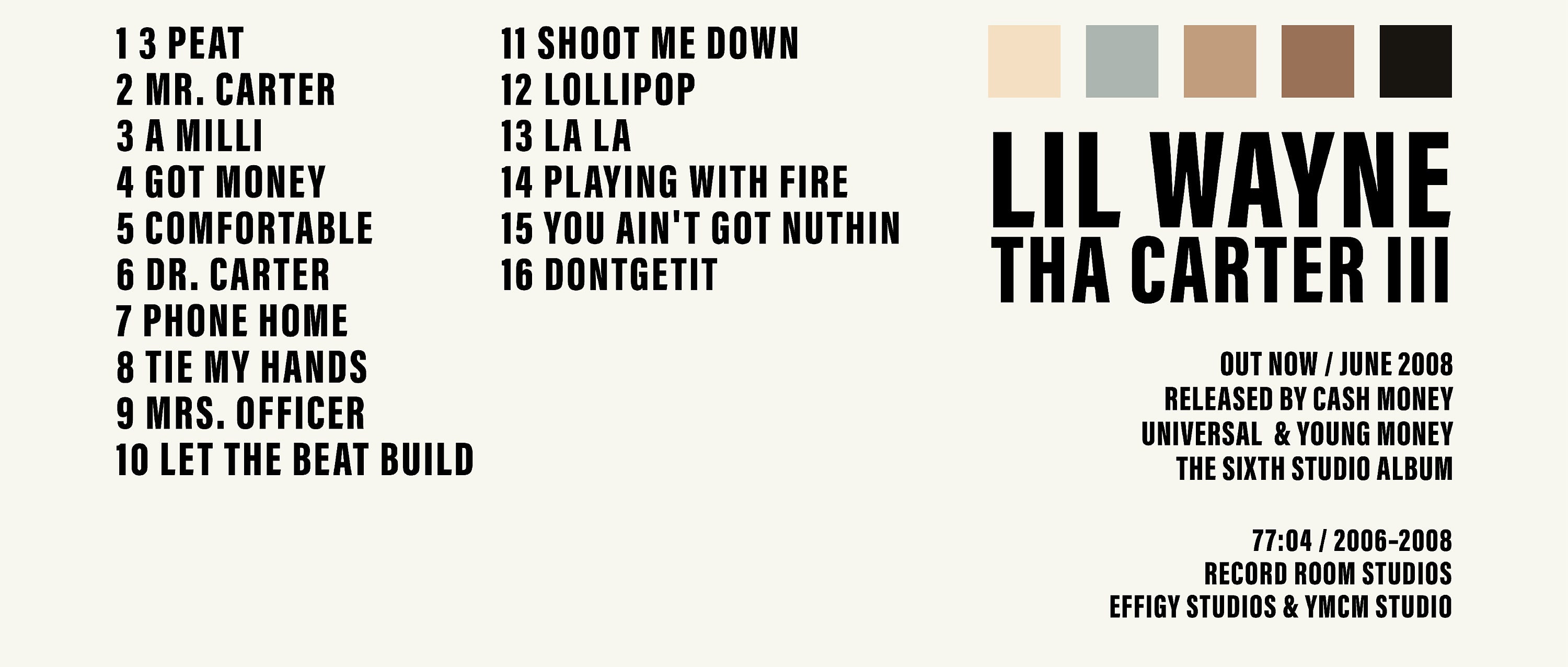 The Carter 3 Tracklist