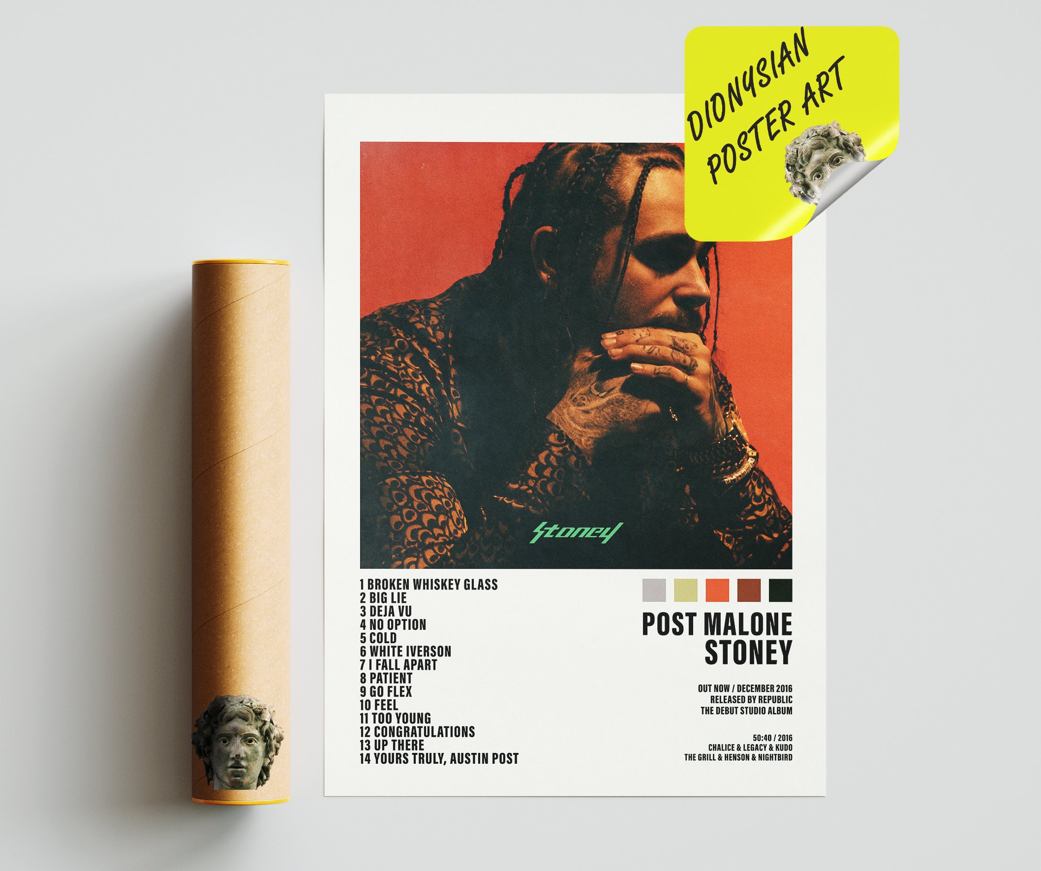 Post Malone, Stoney Poster | Album Cover Poster, Tracklist Poster