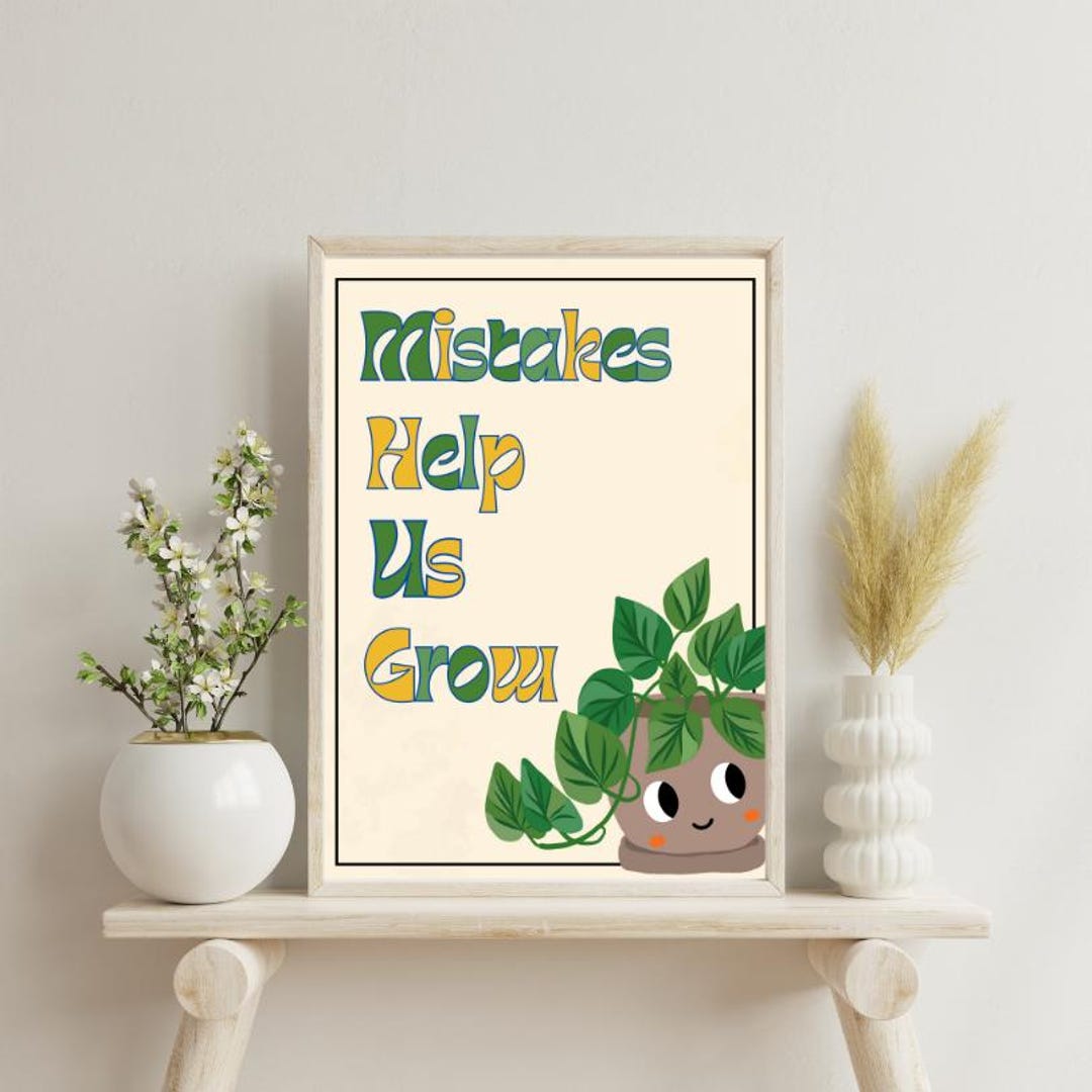 Mistakes Help Us Learn Classroom Poster Digital Download - Etsy