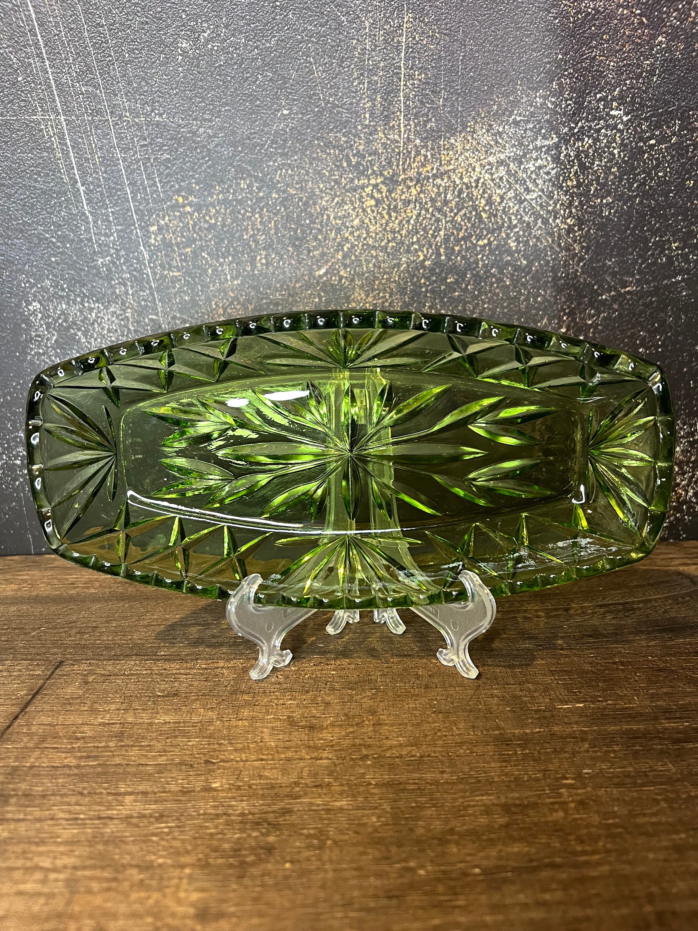 Vintage Avocado Green Hazel Atlas Celery/relish Dish - Etsy
