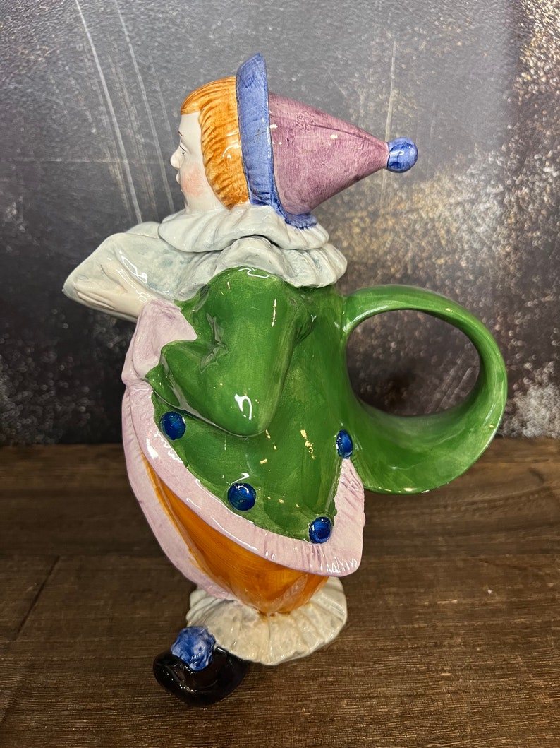 Vintage Italian Jester Vietri Teapot - Etsy