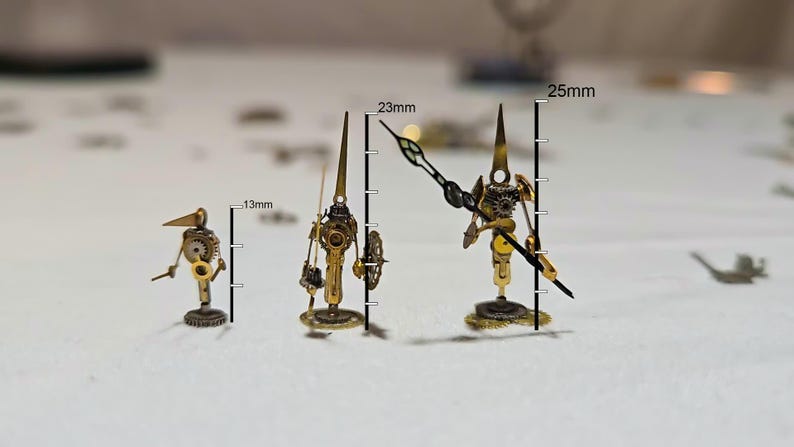 Steampunk: GEAR WATCH Scouting Team, Sword Shield, Spear. Clockwork ...