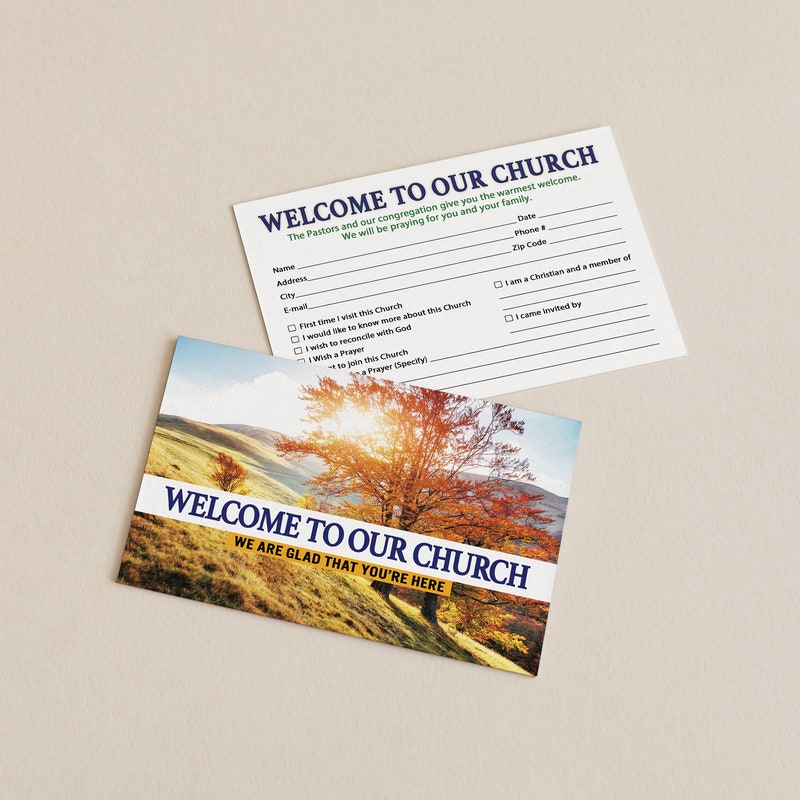 Church Visitor Card - Etsy