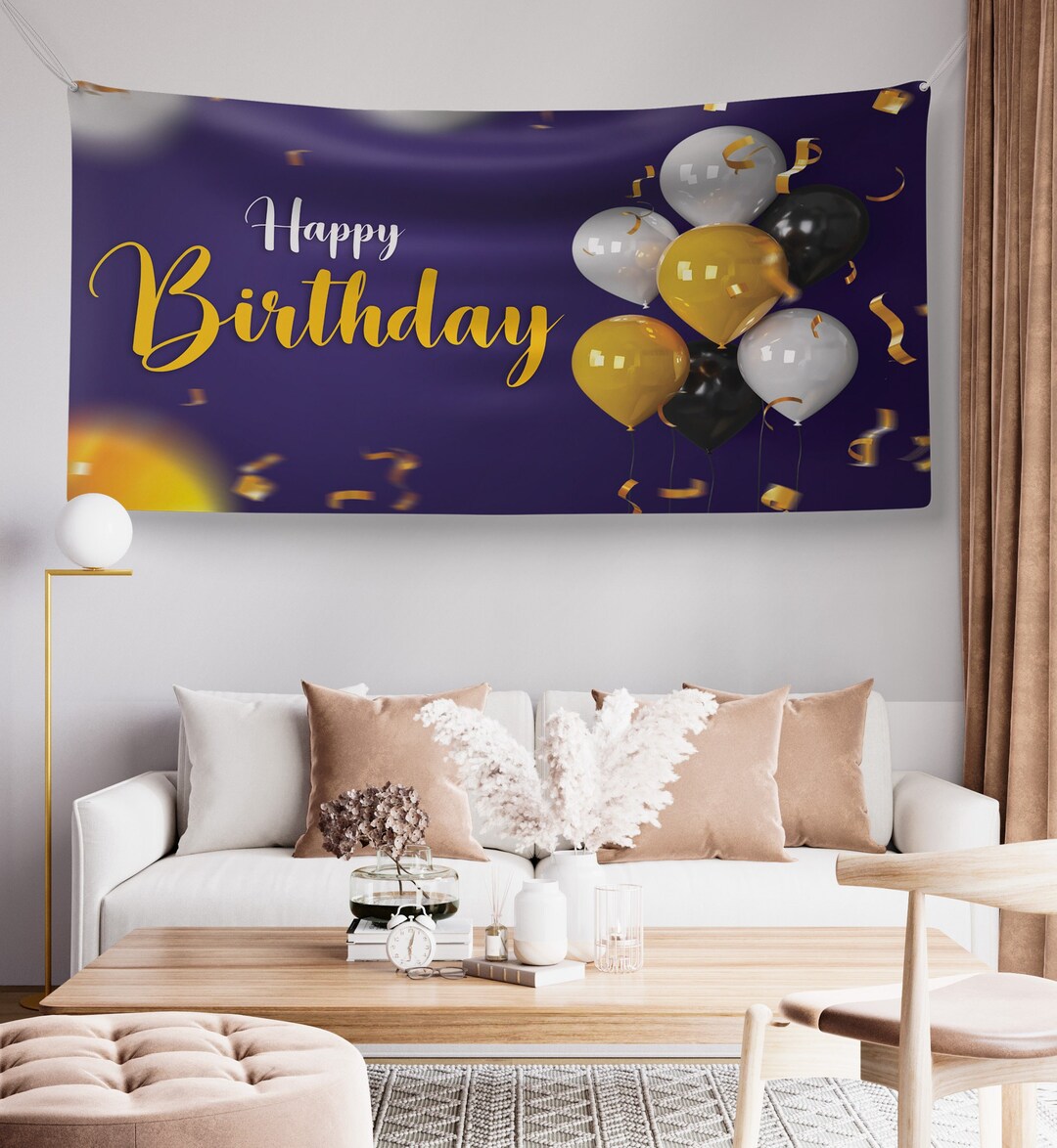 Happy Birthday Sign Banner (13oz) for Parties, Fest, Pictures/ PARTY ...