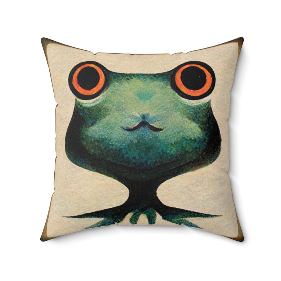 Frog Lover Gift, Sage Green and Cream Pillow, Aesthetic Pillows ...