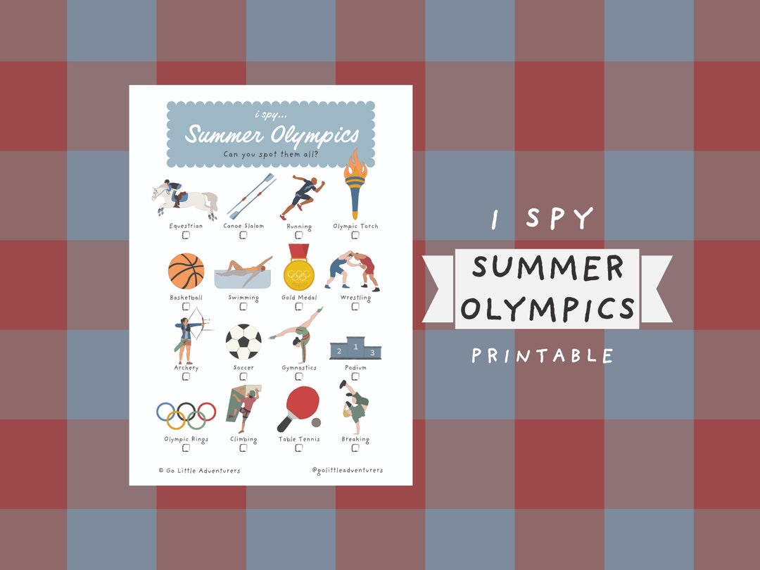 Ispy SUMMER OLYMPICS Scavenger Hunt Printable Travel Activity for Kids ...
