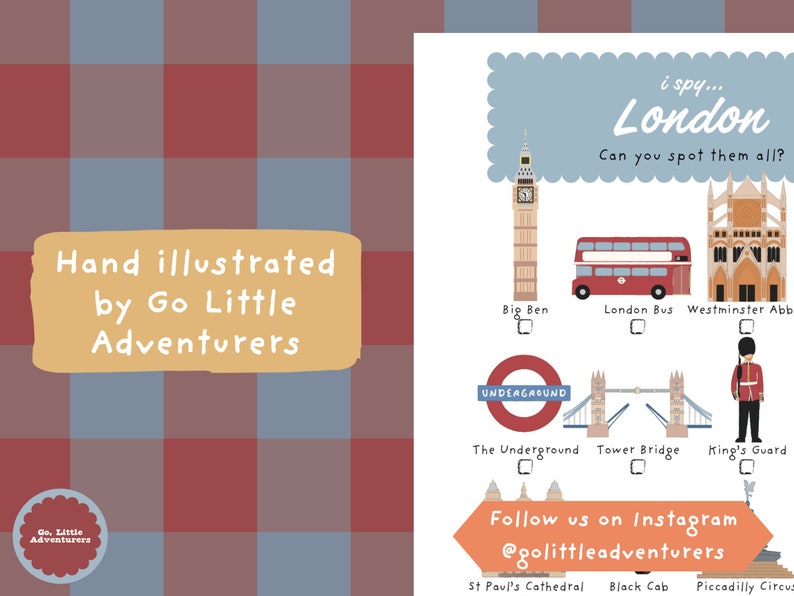 Ispy LONDON Scavenger Hunt ~ Printable Travel Activity for Kids and ...