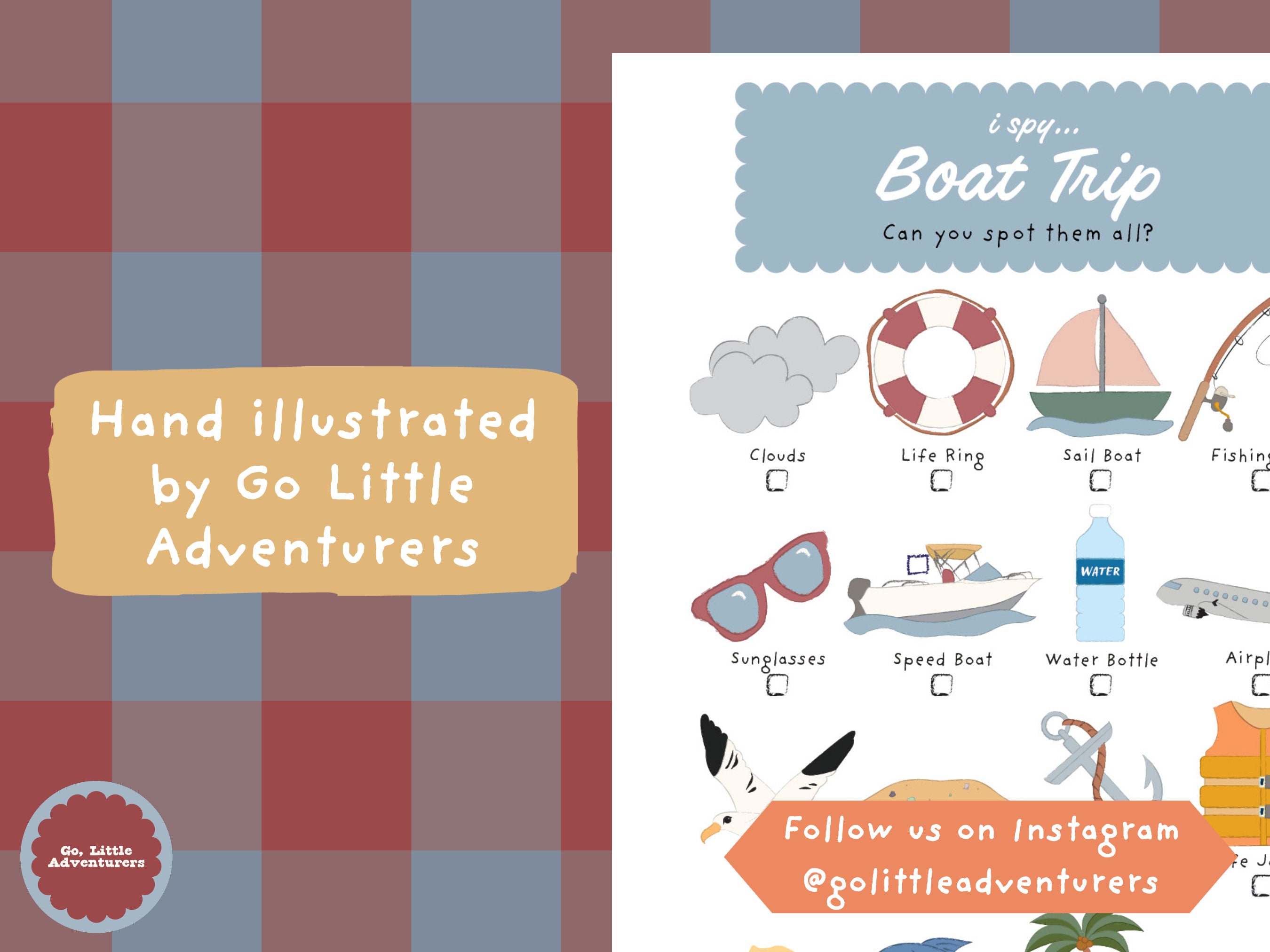 Ispy BOAT TRIP Scavenger Hunt ~ Printable Travel Activity for Kids and ...