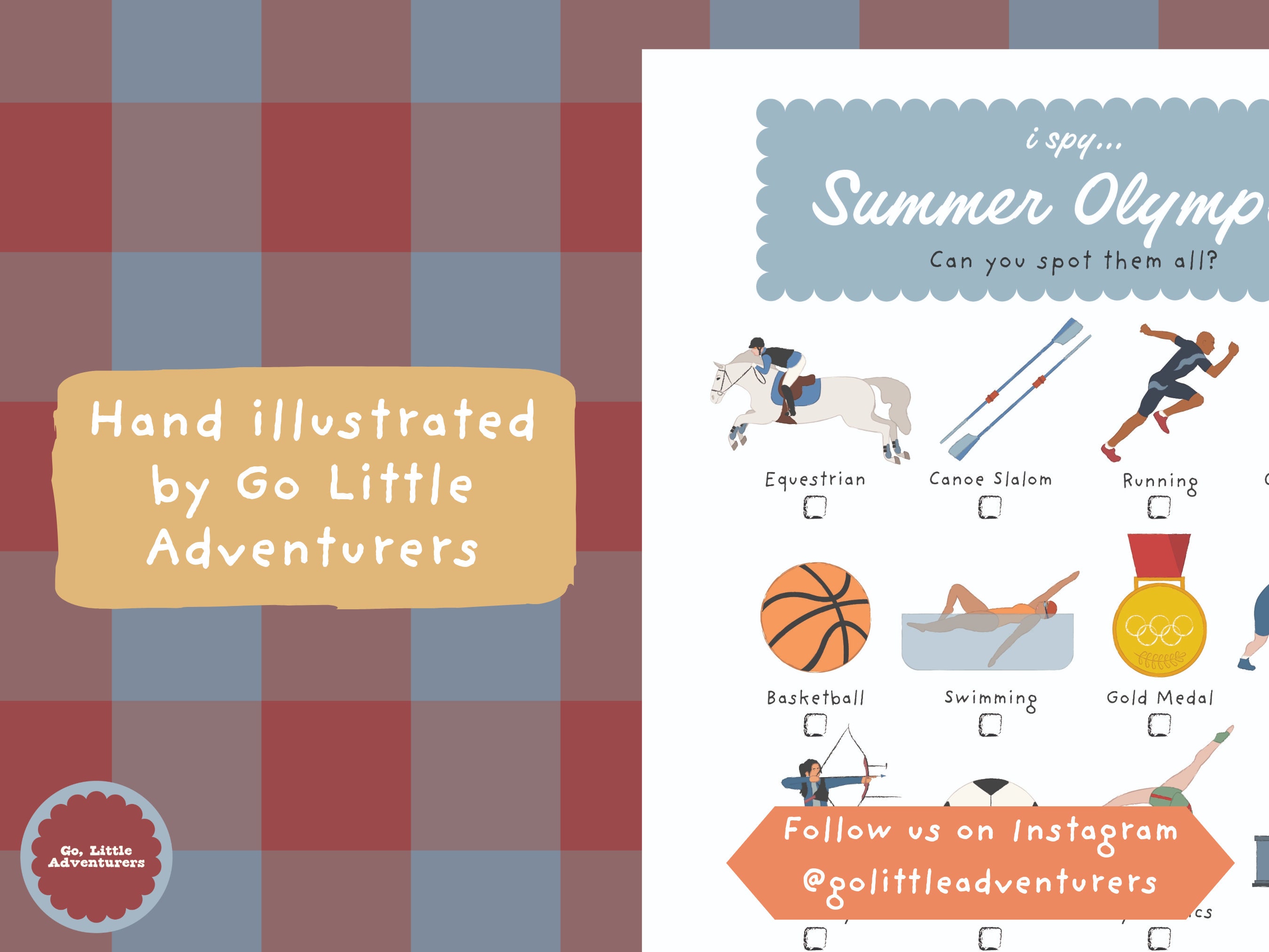 Ispy SUMMER OLYMPICS Scavenger Hunt Printable Travel Activity for Kids ...