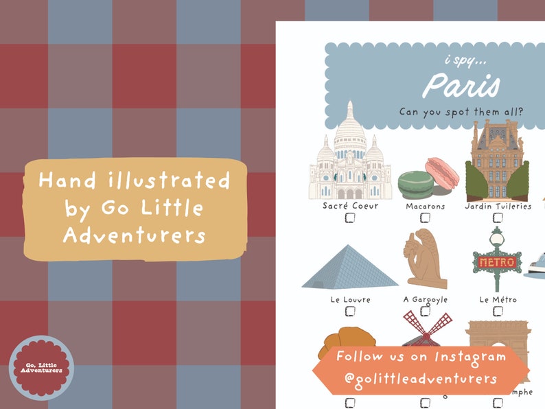 Ispy PARIS Scavenger Hunt ~ Printable Travel Activity for Kids and ...