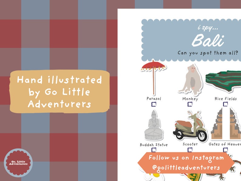 Ispy BALI Scavenger Hunt Printable Travel Activity for Kids - Etsy