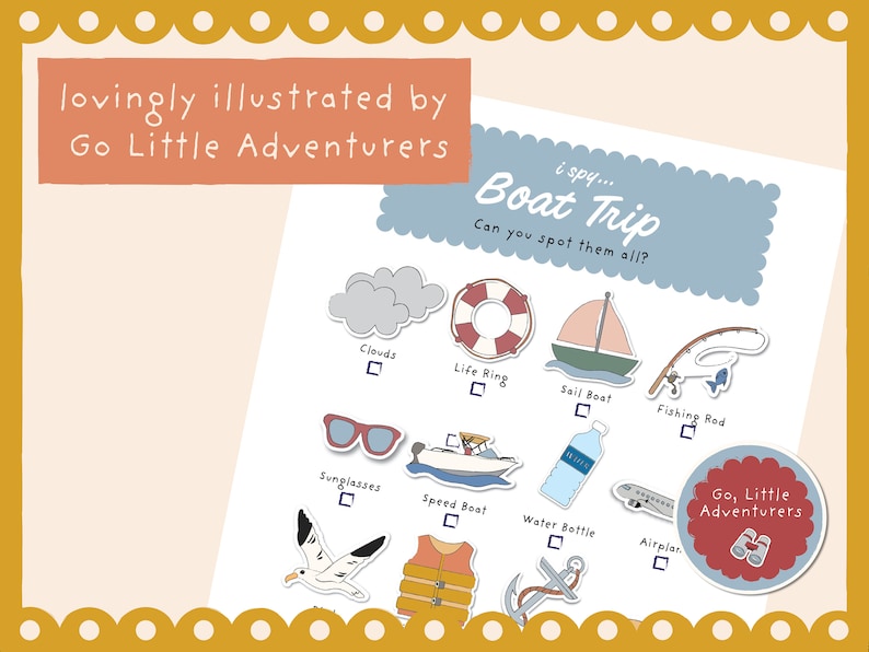 Ispy BOAT TRIP Scavenger Hunt Printable Travel Activity for - Etsy