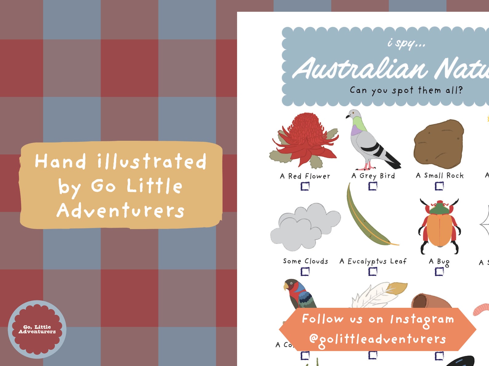 Ispy AUSTRALIAN NATURE Scavenger Hunt ~ Printable Bush Walk Activity ...