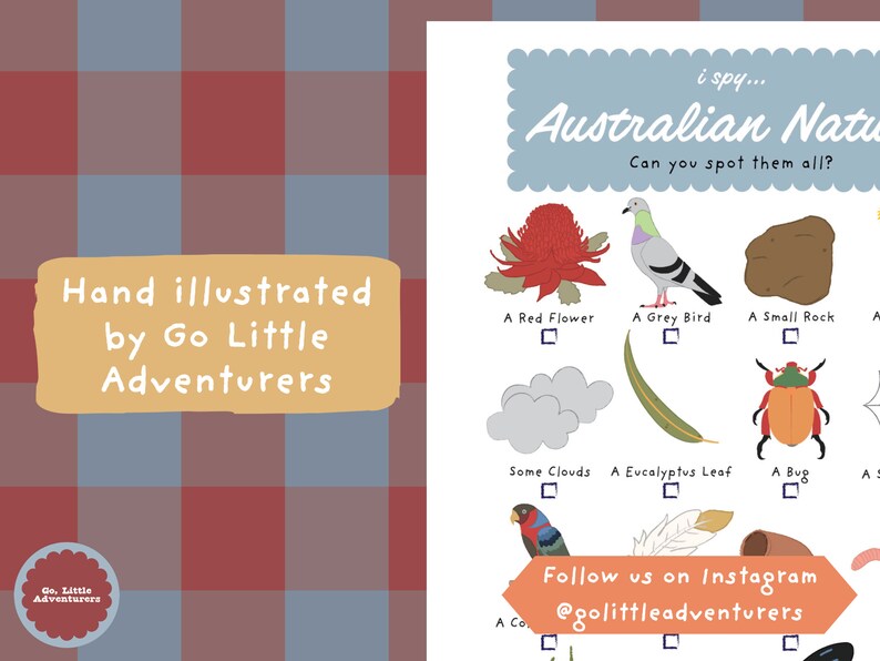 Ispy AUSTRALIAN NATURE Scavenger Hunt ~ Printable Bush Walk Activity ...