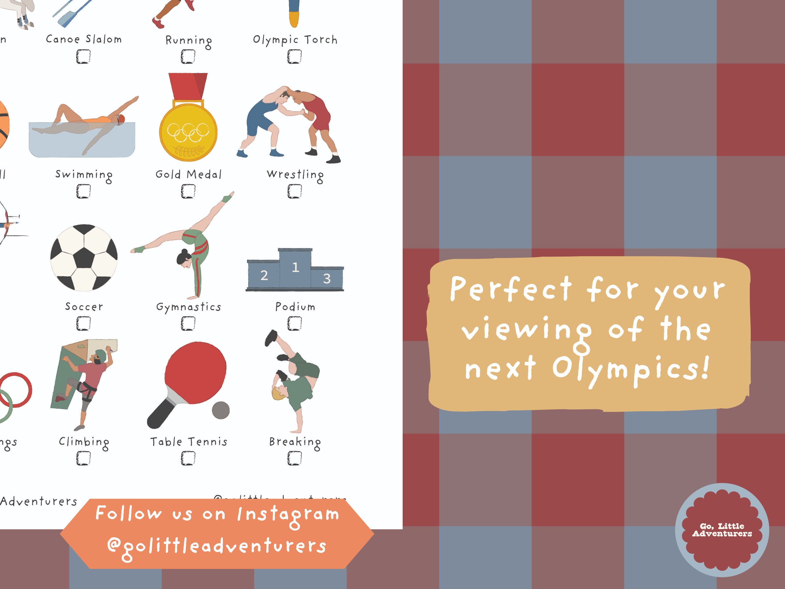 Ispy SUMMER OLYMPICS Scavenger Hunt Printable Travel Activity for Kids ...