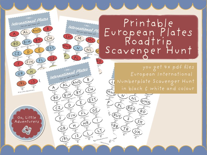 Ispy EUROPE ROAD TRIP Scavenger Hunt Printable Travel - Etsy