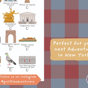 Ispy NEW YORK Scavenger Hunt ~ Printable Travel Activity for Kids and ...