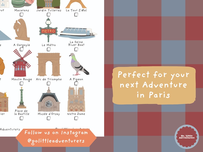 Ispy PARIS Scavenger Hunt ~ Printable Travel Activity for Kids and ...